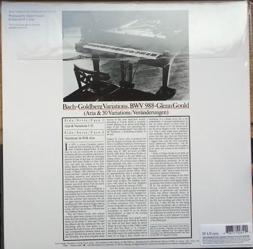 Glenn Gould – The Goldberg Variations,BWV,1981(LP,re 2015)last recordings – Menart