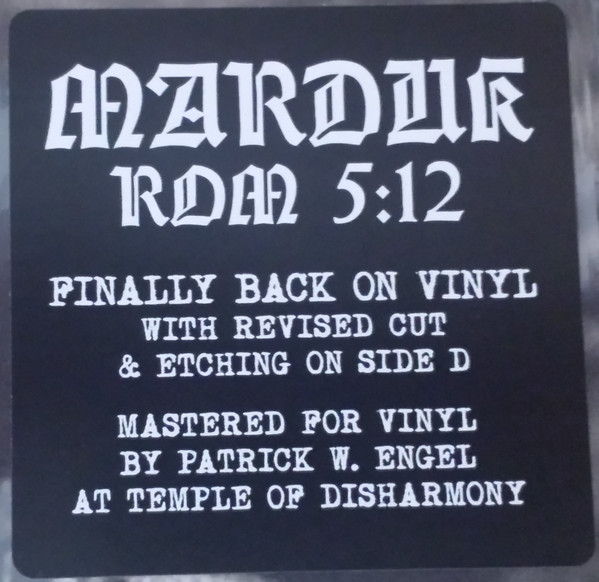 Marduk – Rom 5:12(LP+ singl sided Etched,2020) – Menart