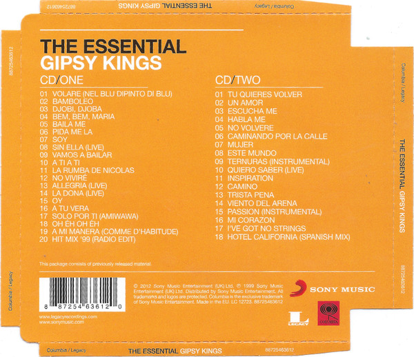 Gipsy Kings – The Essential Gipsy Kings(2cd,2012,jewel box) – Menart
