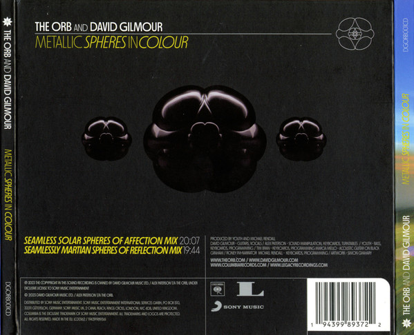The Orb And David Gilmour – Metallic Spheres In Colour(cd,2023) – Menart