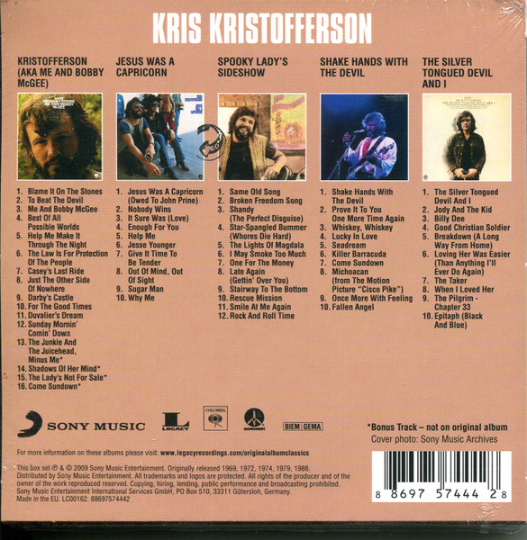 Kris Kristofferson – Original Album Classics(5CD,2009) – Menart