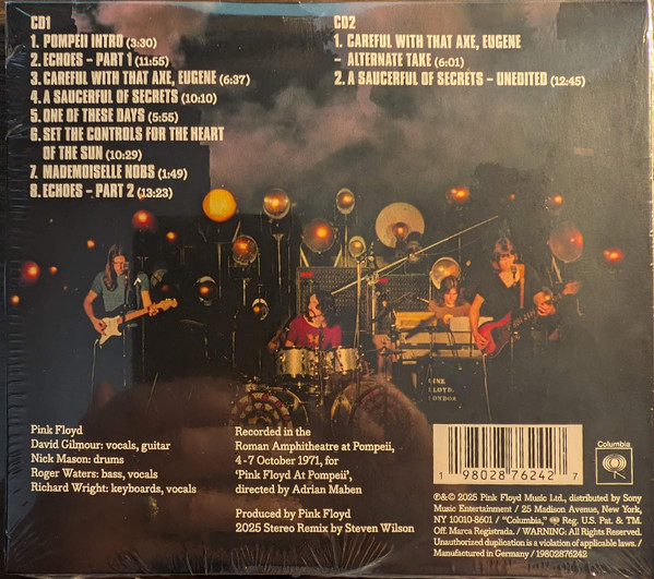 Pink Floyd – Pink Floyd At Pompeii MCMLXXII ( CD2, 2025 ) – Menart